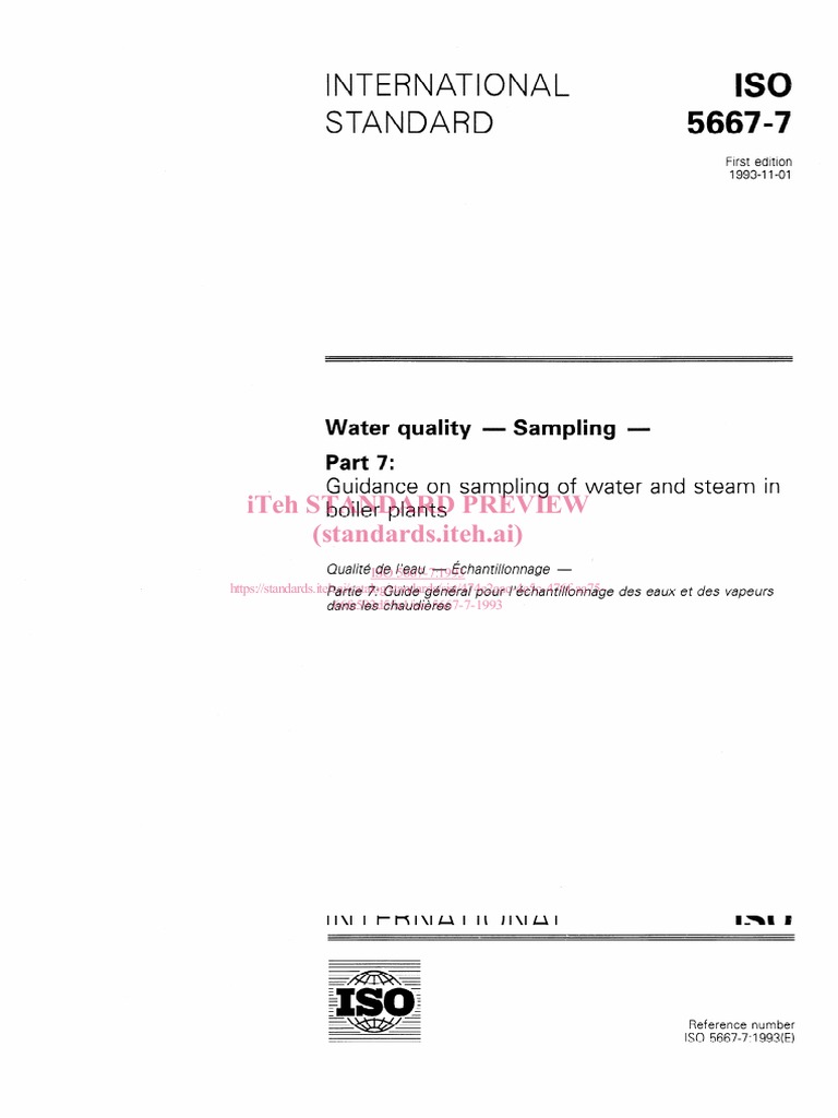 Iso 5667 7 1993 | PDF