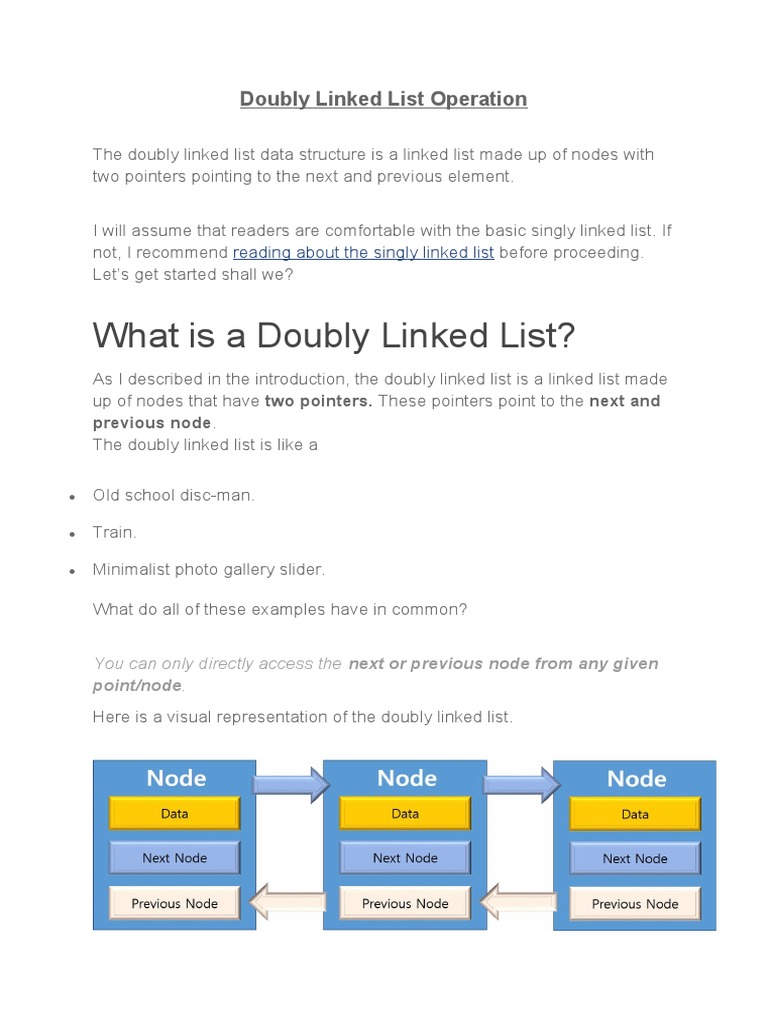 Doubly Linked List Operation | PDF | Computer Science | Software ... Doubly Linked List Operation | PDF | Computer Science | Software ...