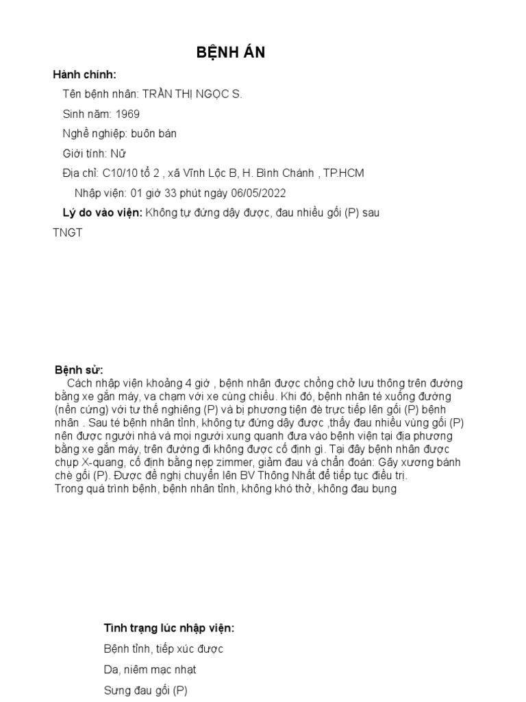 Benh An Duy Tham Update | PDF