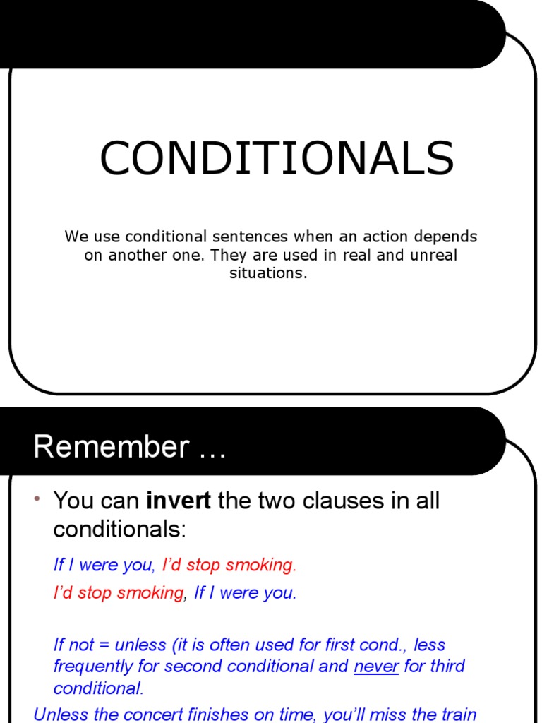 Conditionals | PDF | Syntax | Language Mechanics