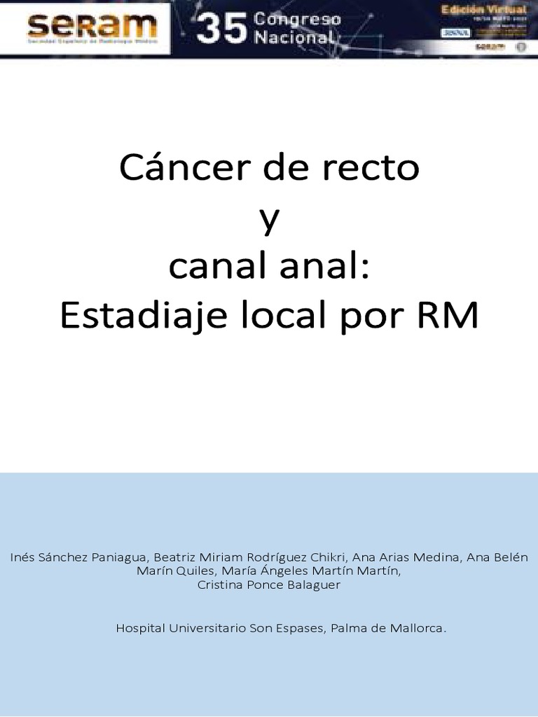 Características RM cáncer recto | PDF | Cáncer | Metástasis