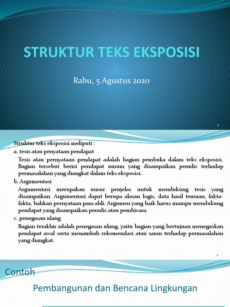 STRUKTUR TEKS EKSPOSISI | PDF
