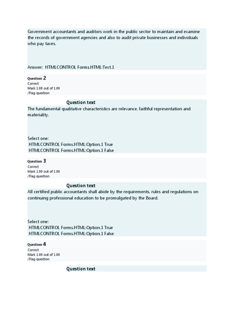 Conceptual Framework Prelim Quiz | PDF | Accounting | Audit