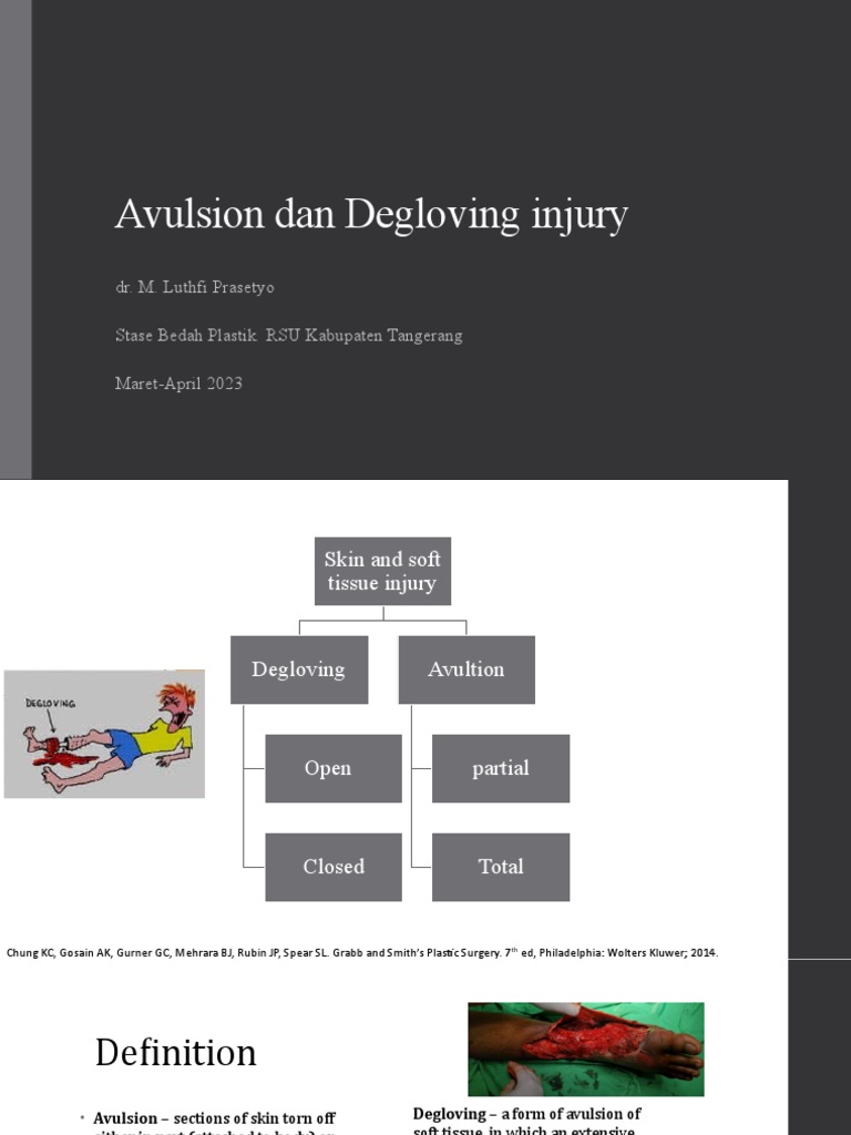 Avulsi Dan Degloving Injury Dr. Luthfi | PDF | Injury | Diseases And ...