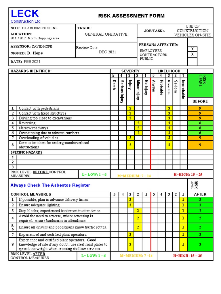 RA - Construction Vehicles | PDF | Risk | Road Transport