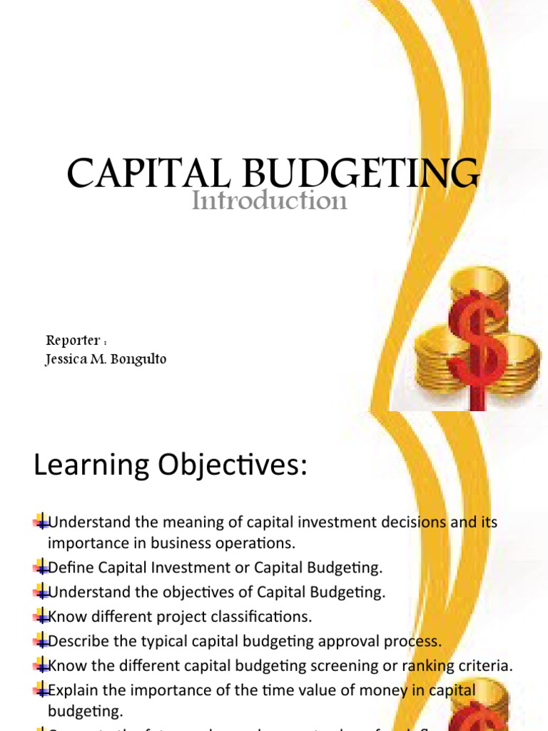 Capital Budgeting Introduction | PDF | Capital Budgeting | Capital ...