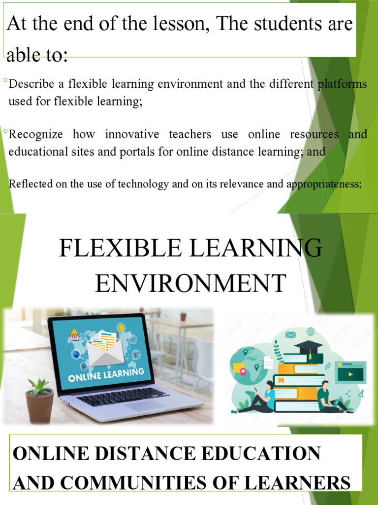 Flexible Learning Environment Presentation | PDF | Distance Education | Moodle