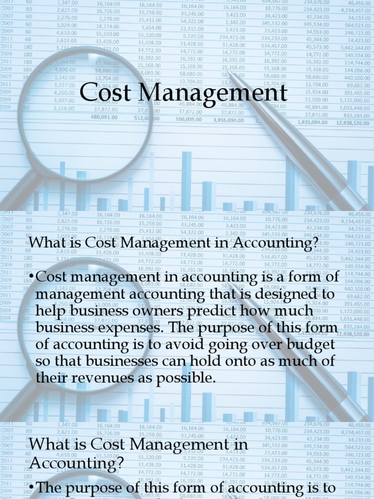 Cost Management | PDF