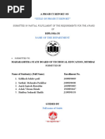 MSBTE Diploma Project Report Templet | PDF | Design | Cognition