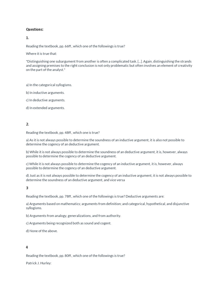 Preparation For The First Midterm in Phil 110-6 | PDF