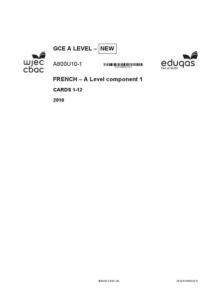 2018 A Level French C1 Oral Cards | PDF | Memory