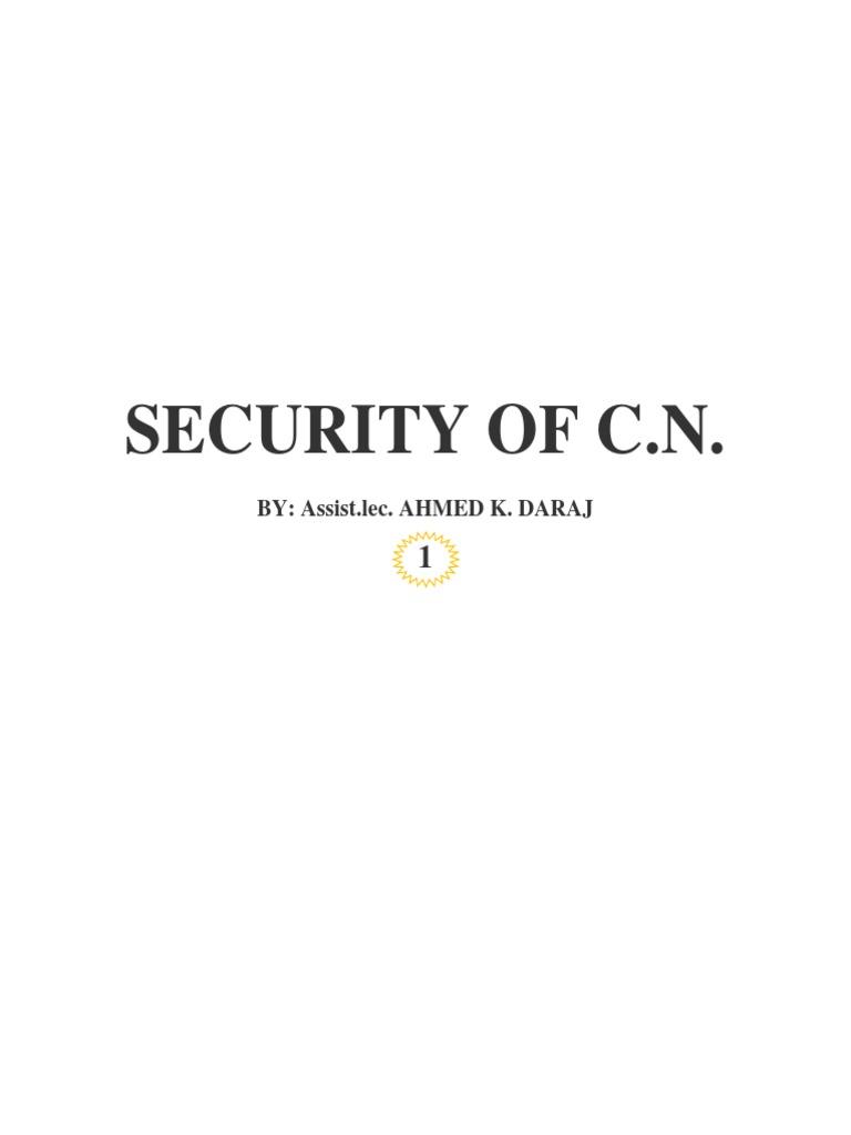 1st Lecture Pdf Cryptography Cipher