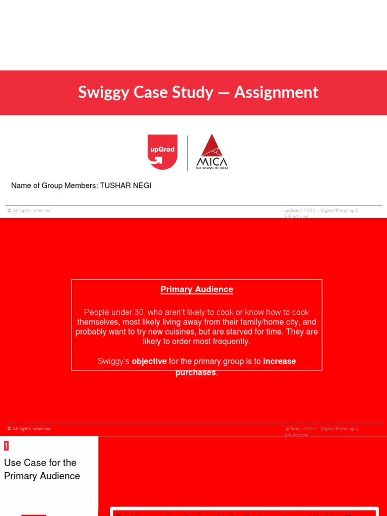 DM - MICA - SwiggyCaseStudy - Assignment - TUSHAR NEGI | PDF | Mass Media | Communication