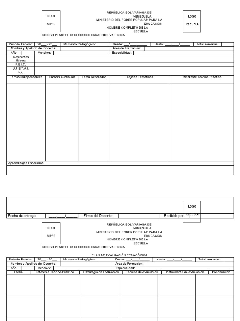 Logo Mppe Logo Escuela | PDF | Evaluación | Aprendizaje