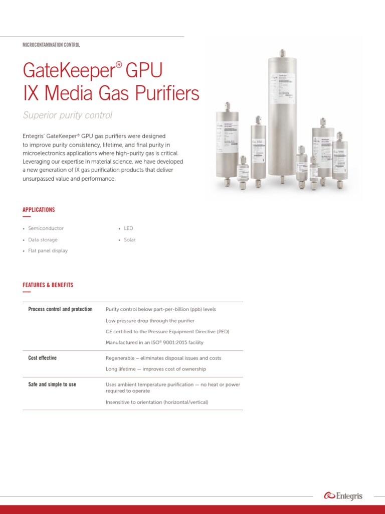 Gatekeeper Gpu Ix Media Gas Purifiers 10961 | PDF | Water Purification ...