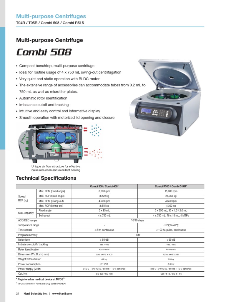 Combi Series 2023 | PDF | Centrifuge | Manufactured Goods