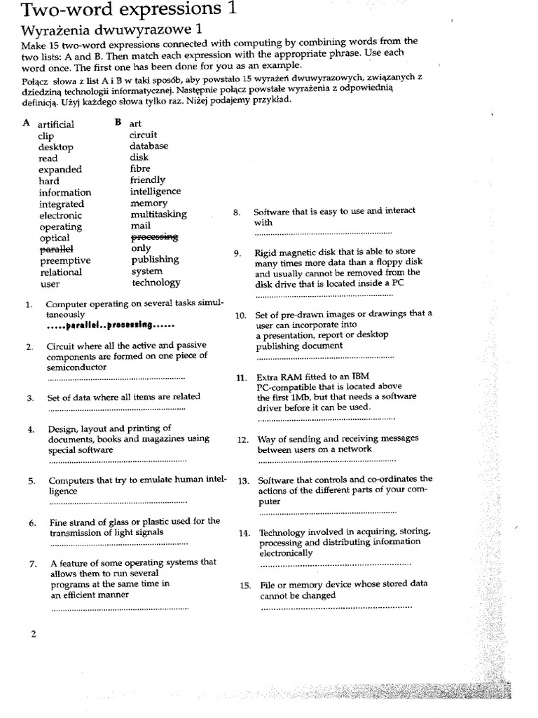 Two-Word Expressions | PDF