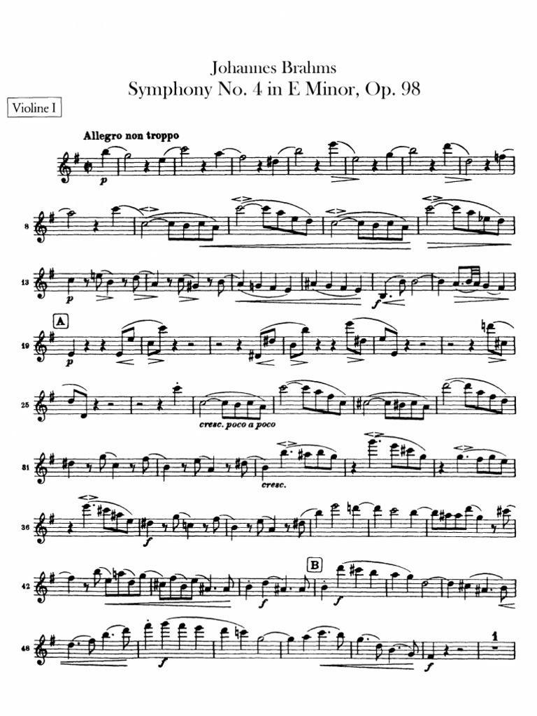 Brahms Sinfonía 4 | PDF