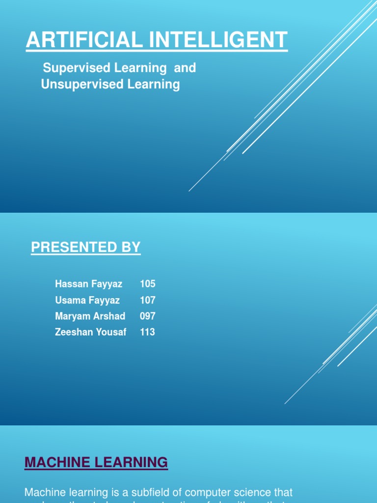 Artificial Intelligent Supervised Learning And Unsupervised Learning Pdf Machine Learning