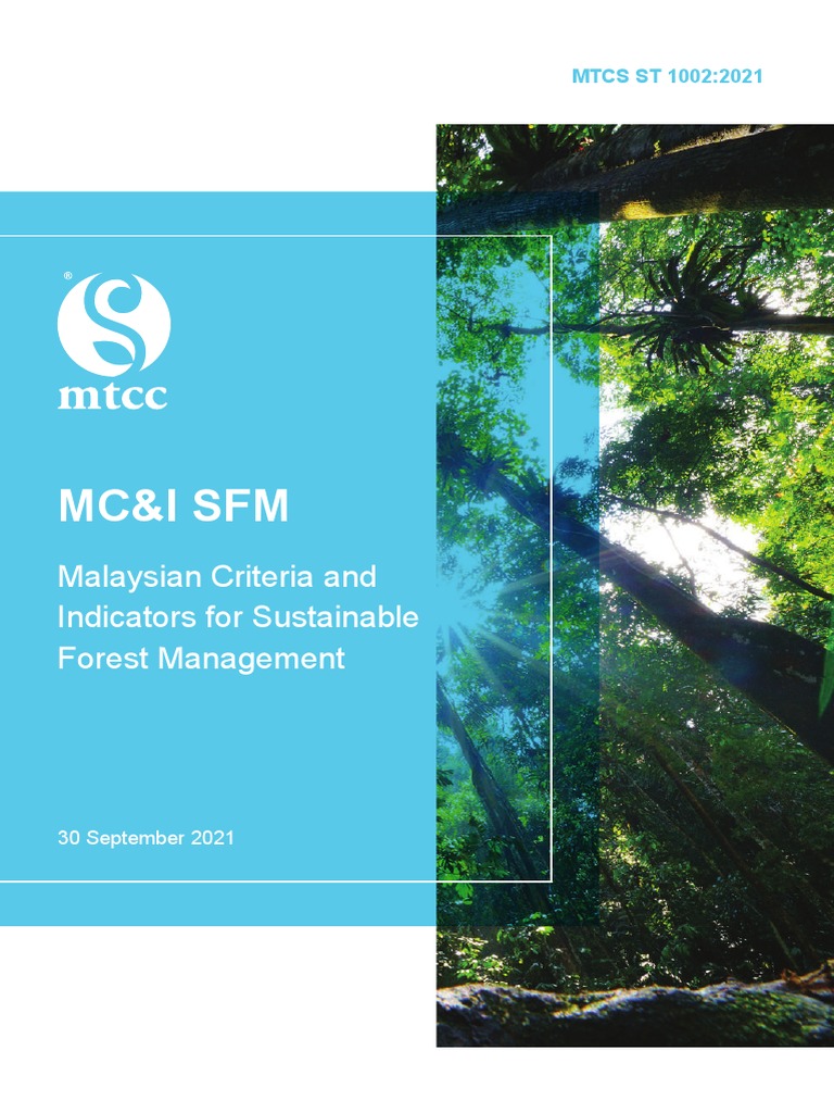 MTCS ST 1002 2021 MCI SFM Final B5 | PDF | Biodiversity | Forestry