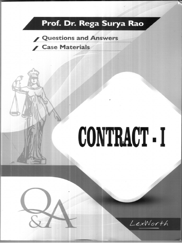LLB 1 - 1 Contract - I | PDF