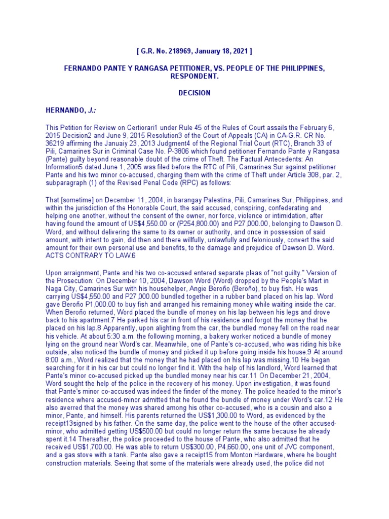 Hernando Cases 2 | PDF | Standing (Law) | Theft