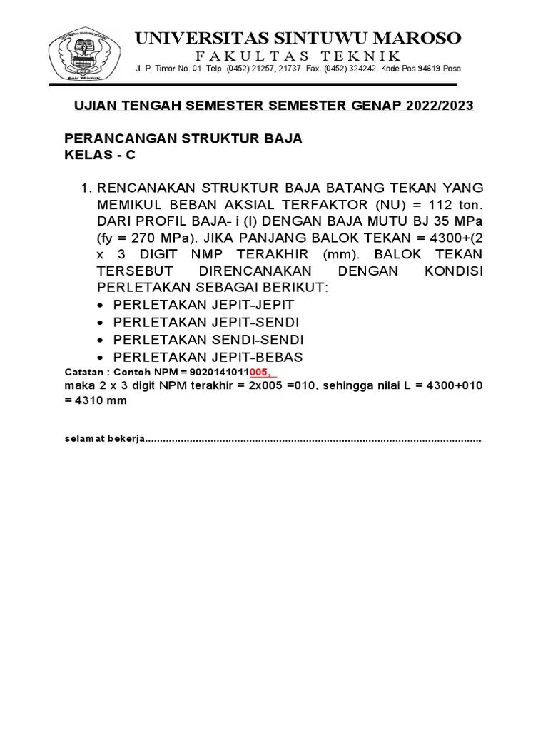 SOAL UTS Kelas-C | PDF