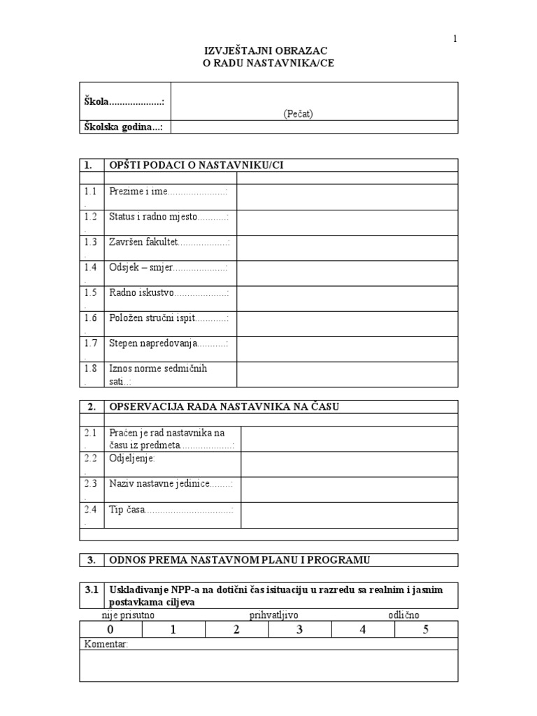 Opservacija Sata | PDF