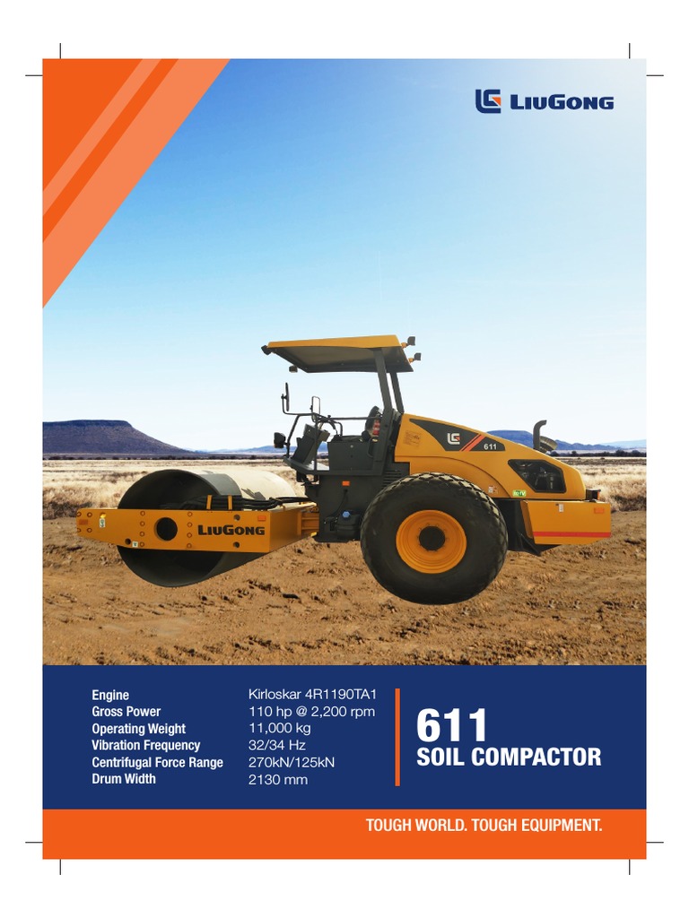 Kirloskar 4R1190TA1 110 hp Hydrostatic Drive Soil Compactor with 2130 ...