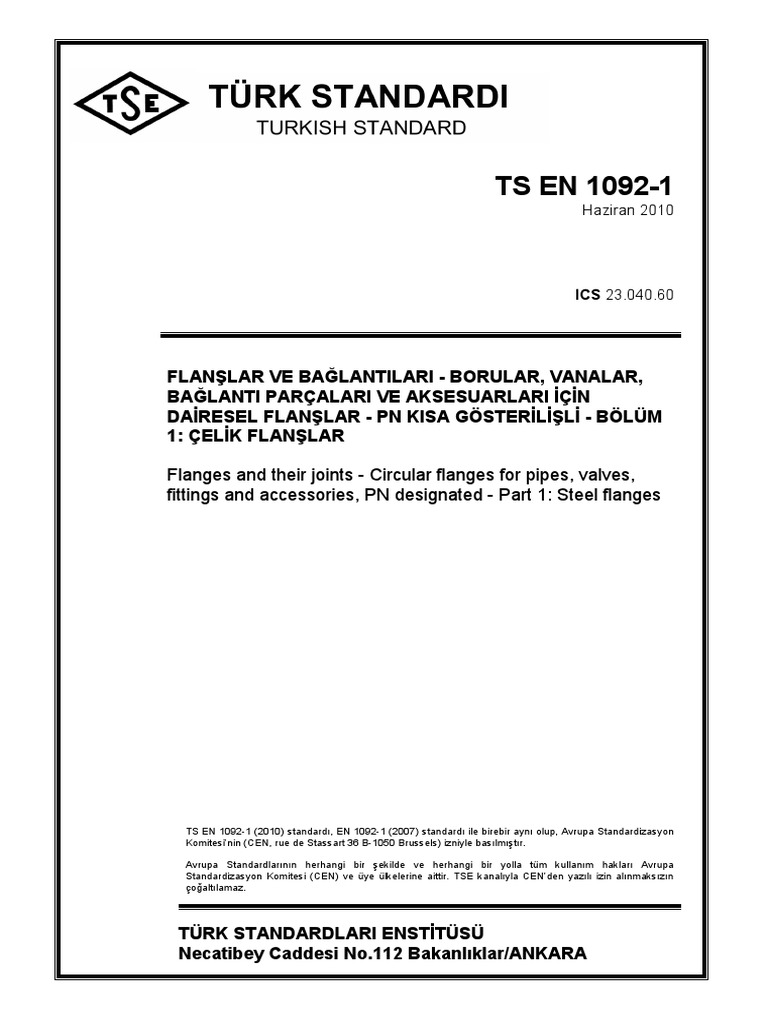 TS en 1092-1 | PDF