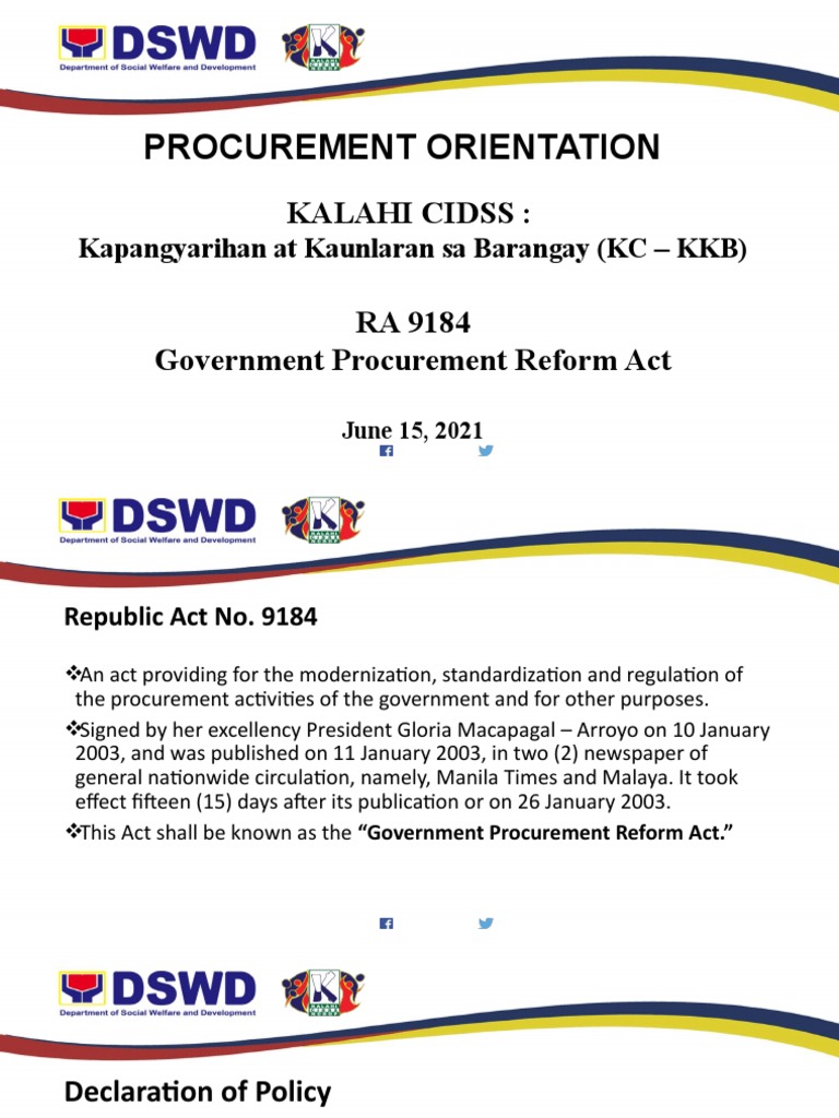 Ra 9184 Procurement | PDF | Procurement | Economies