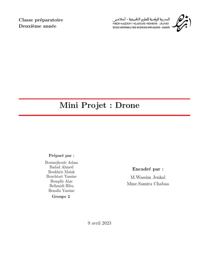 Mini Projet | PDF | Drone
