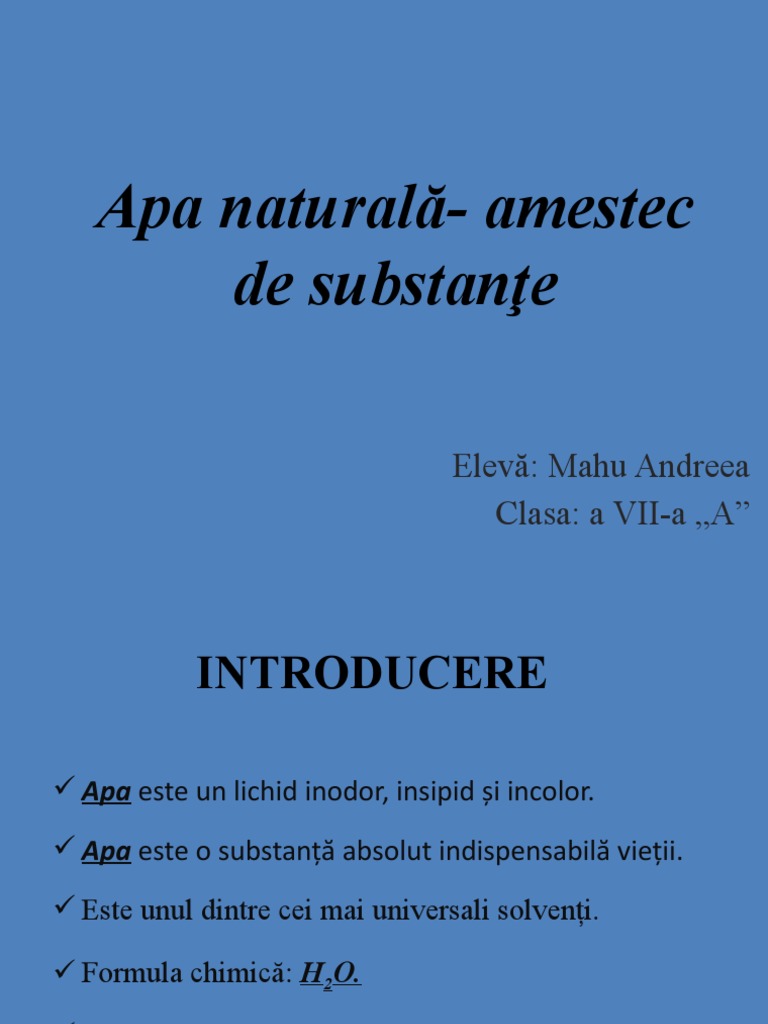 Apa Naturala | PDF