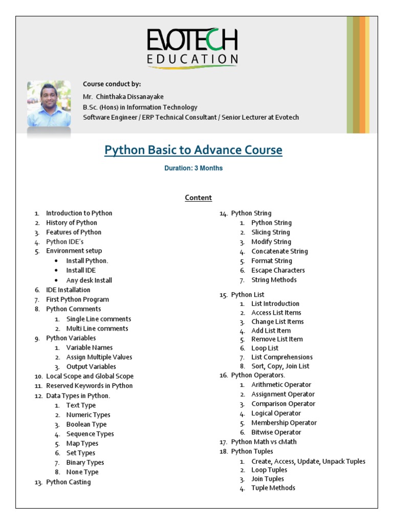 Python Master Class Content Pdf Python Programming Language