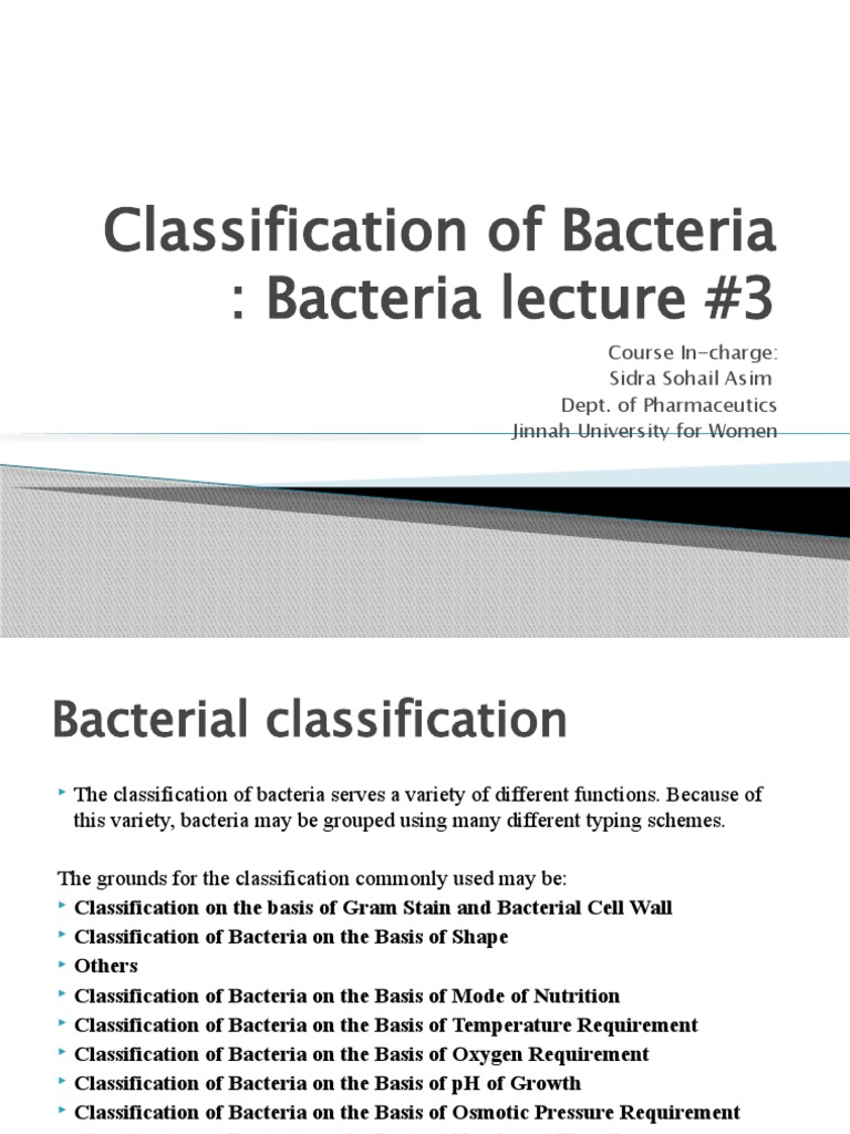Classification of Bacteria | PDF | Bacteria | Microbiology