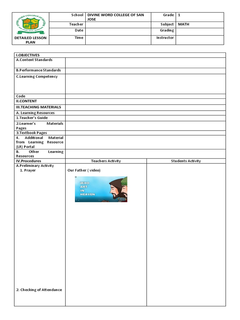 LP Math | PDF | Teachers | Lesson