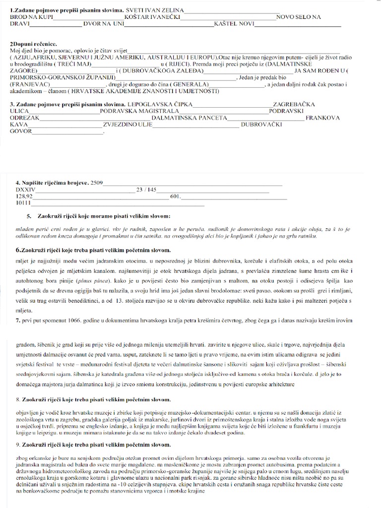 Hrvatski Jezik Veliko Slovoprovjera Znanja Pdf