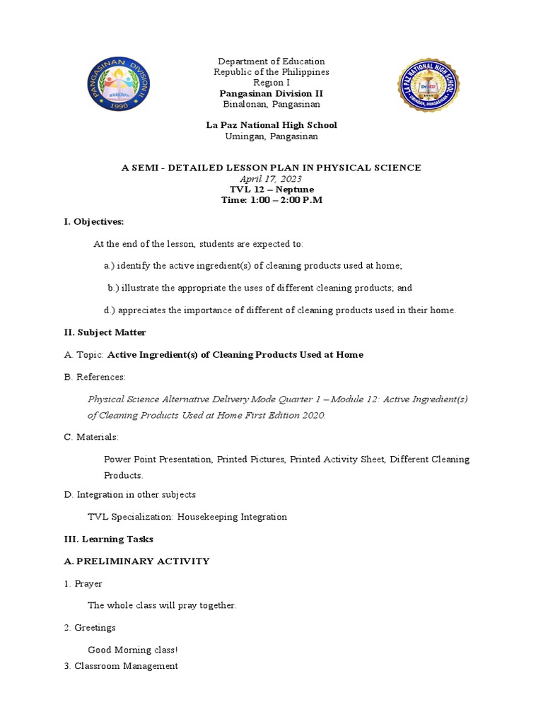 Pangasinan Division II La Paz National High School: April 17, 2023 ...
