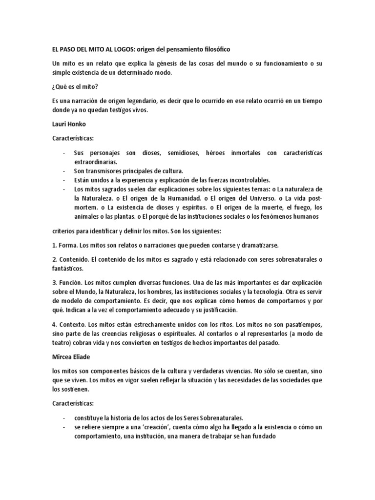 El Mito | PDF | Ciencias sociales | Ficción general