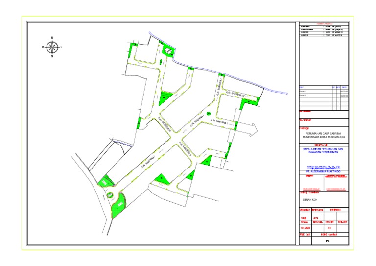 SITEPLAN CASA SABRINA PERIZINAN Jalan-Model | PDF