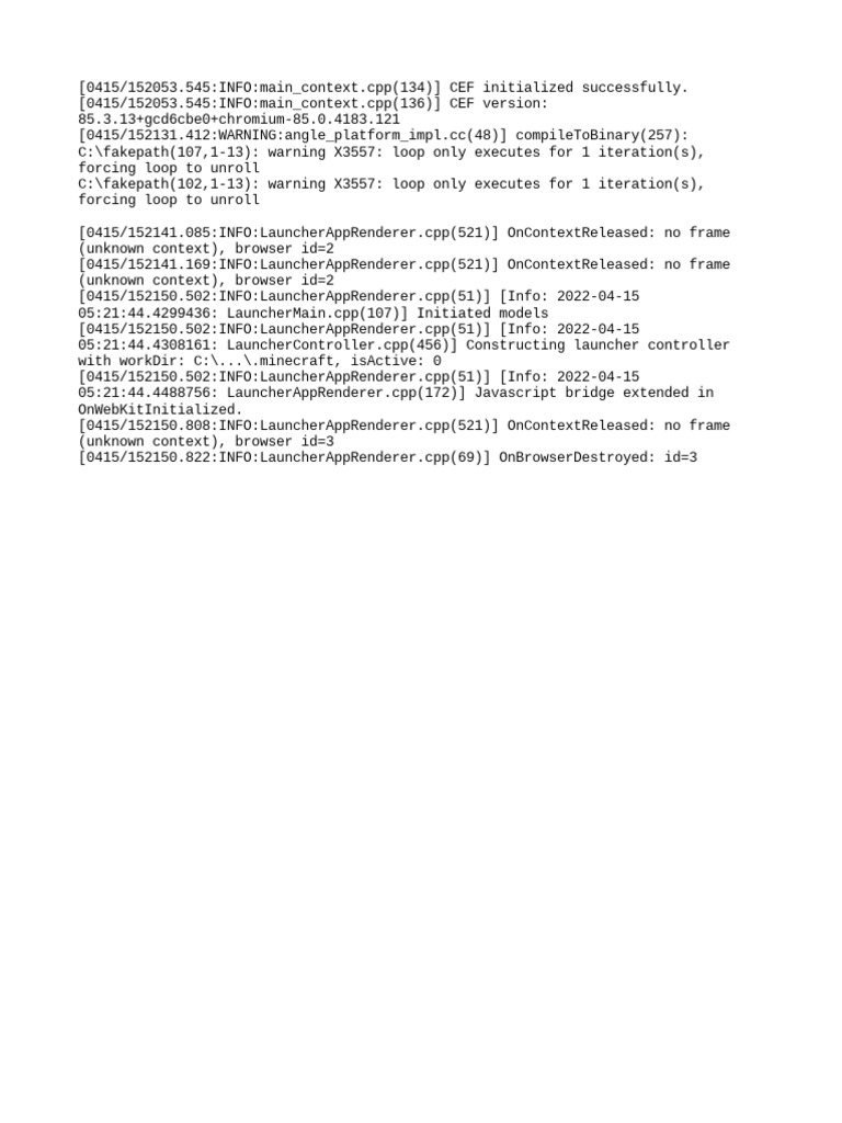 Launcher Cef Log | PDF