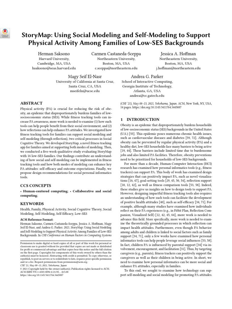 Storymap: Using Social Modeling and Self-Modeling To Support Physical ...