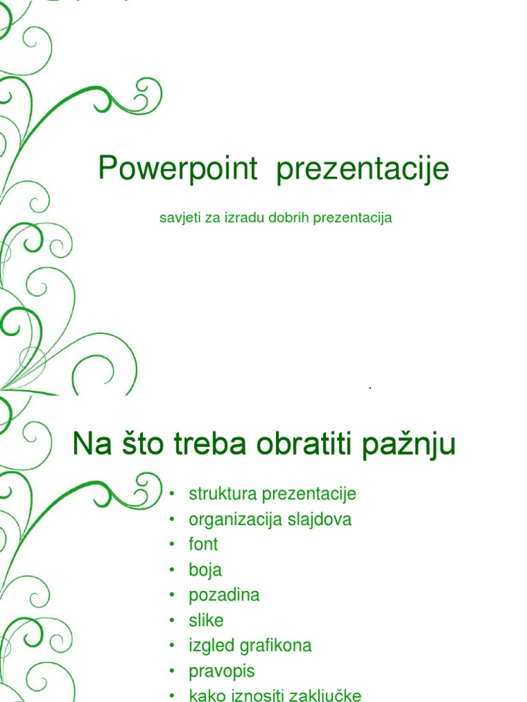 Savjeti Za Dobre Prezentacije | PDF