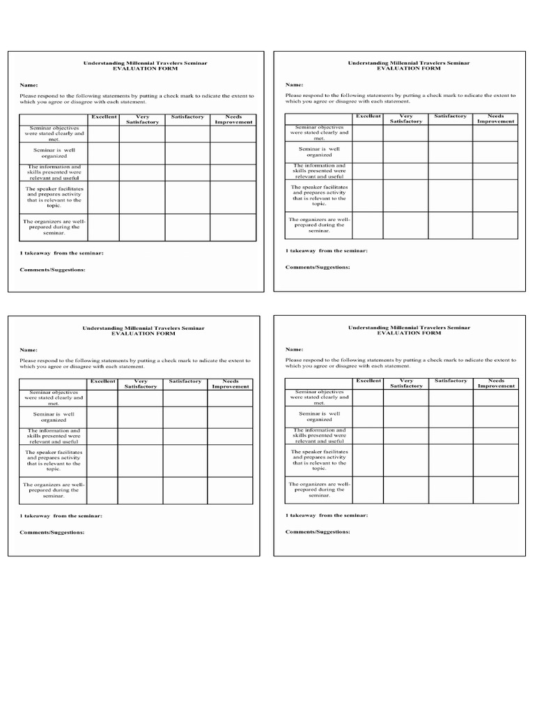 Seminar Evaluation Form Final | PDF Seminar Evaluation Form Final | PDF