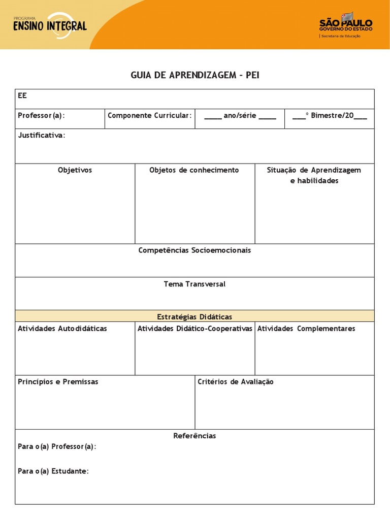 Modelos de Documentos PEI | PDF