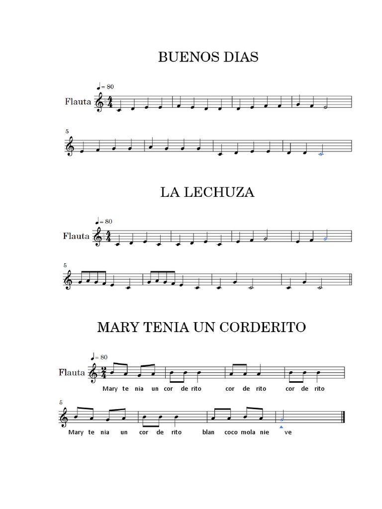 Partituras Sencillas | PDF