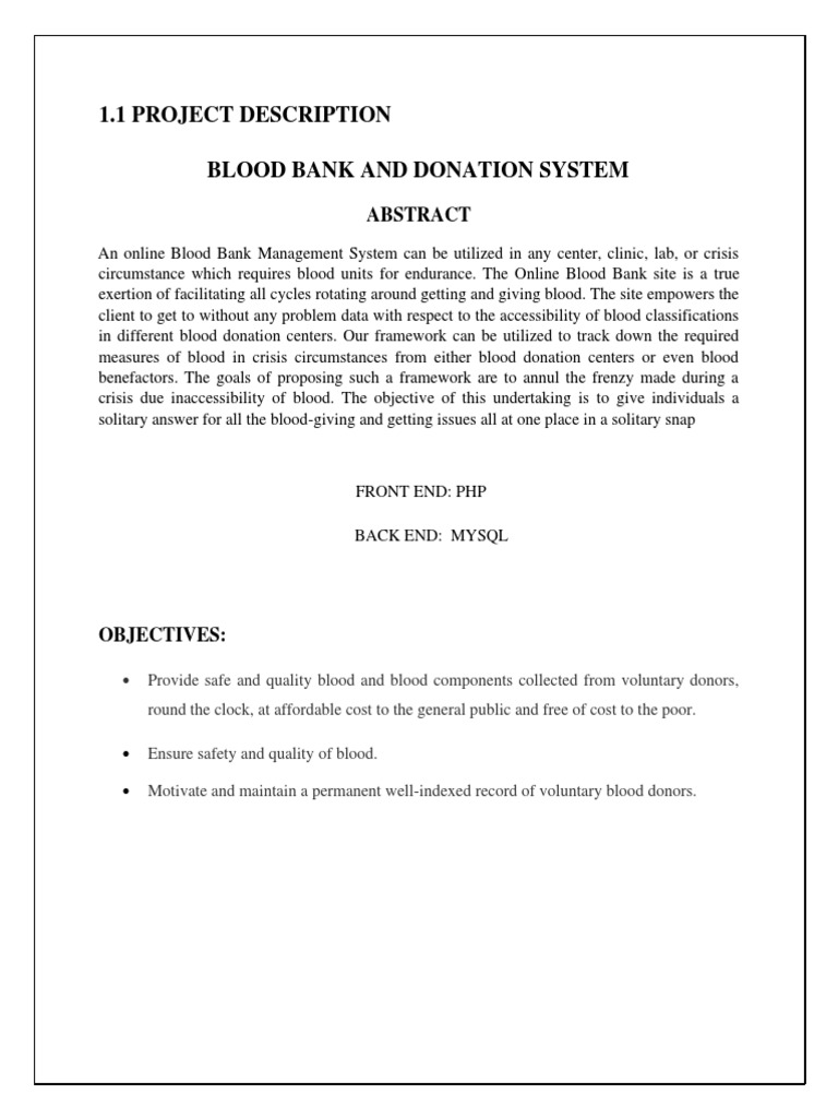 Blood Bank System | PDF | Php | World Wide Web