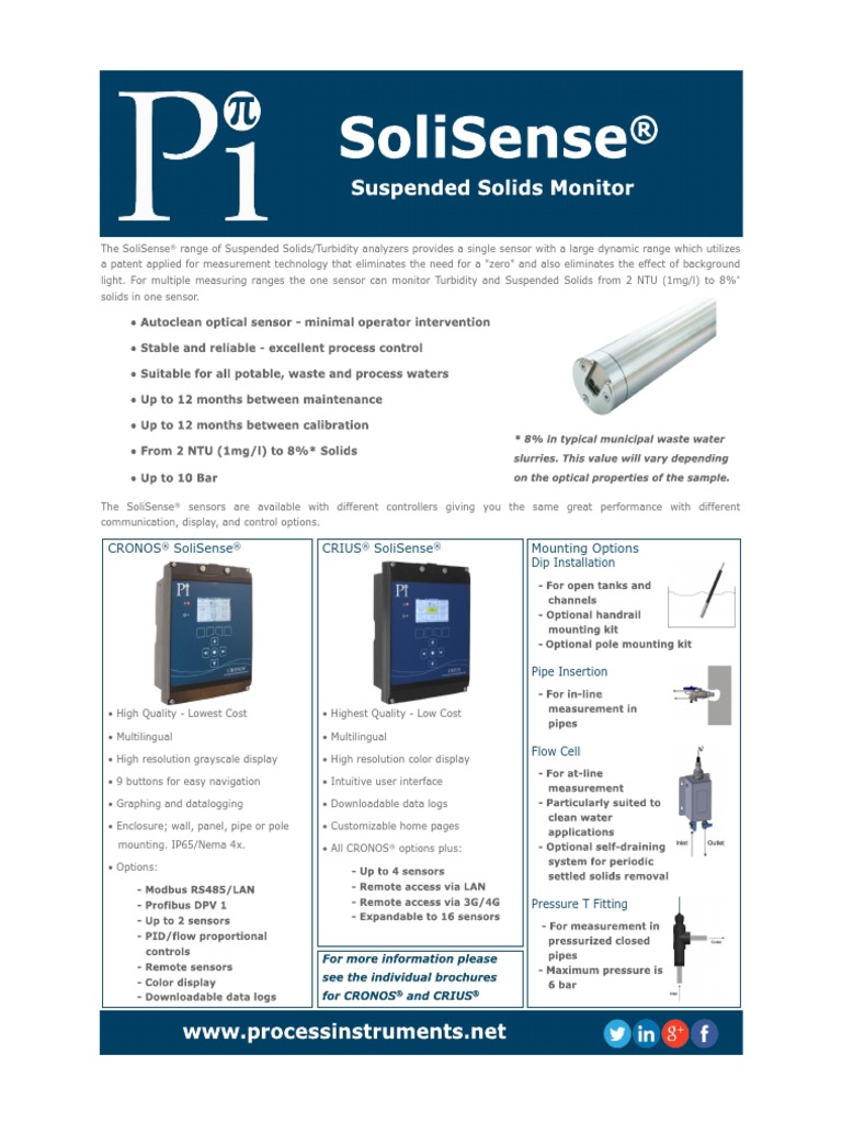 US ISB20 SoliSense | PDF | Sensor | Physical Sciences
