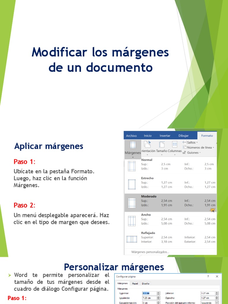 Personaliza Márgenes y Tamaño en Word | PDF