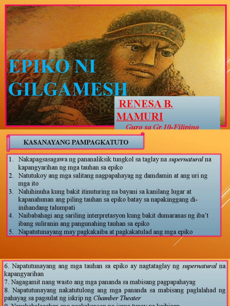 Pdfslide - Tips - Epiko Ni Gilgamesh Powerpoint Presentation NG Aralin ...